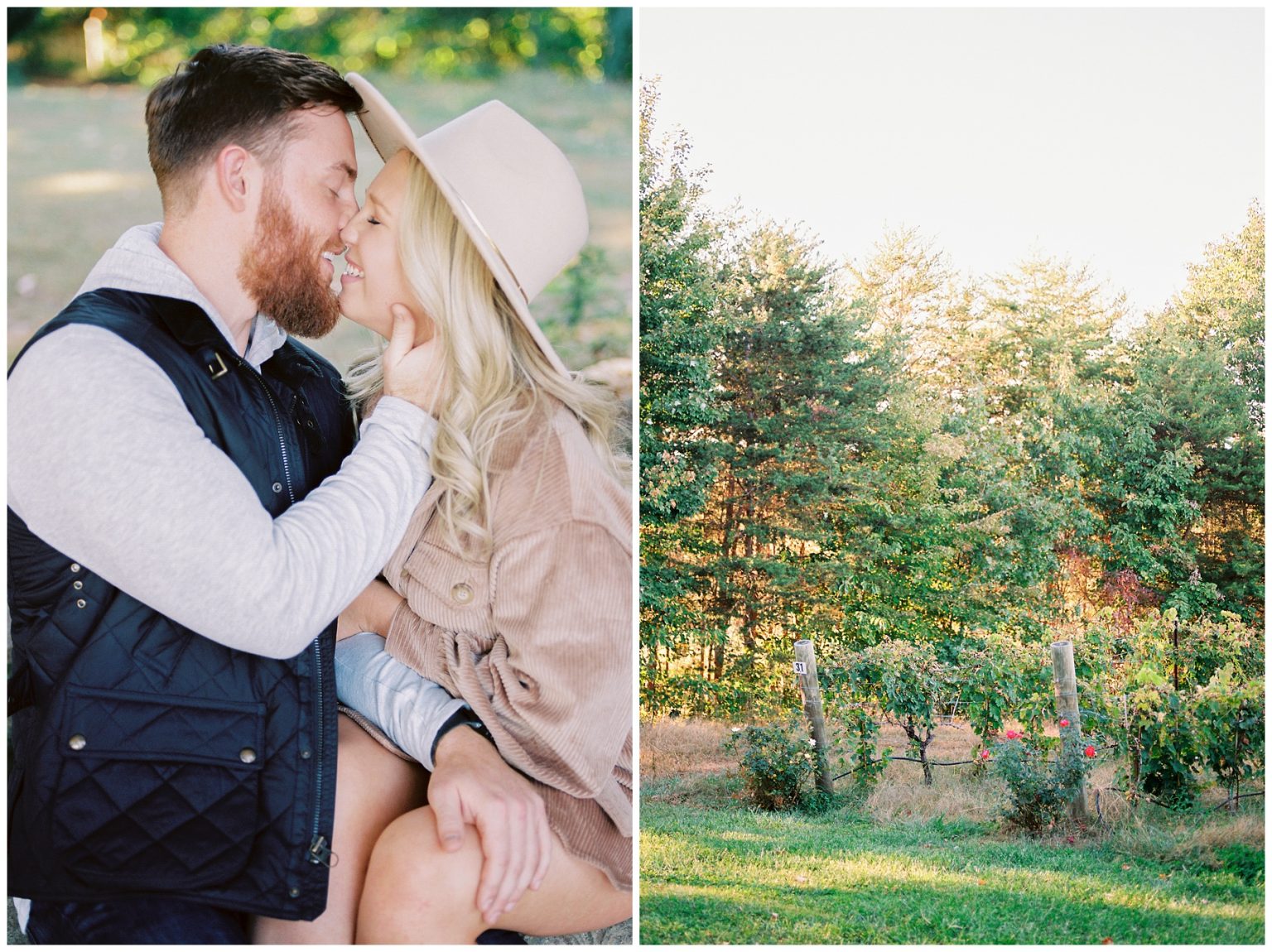 Raffaldini Vineyards Engagement Session with Two Dogs and Chic Outfits