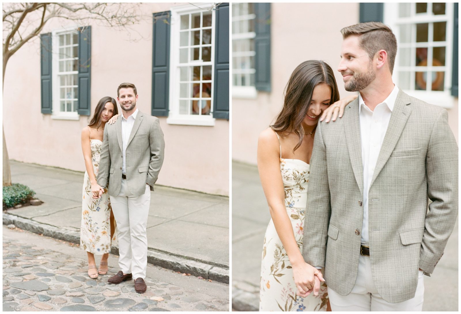 Downtown Charleston Engagement Session on a Rainy Day