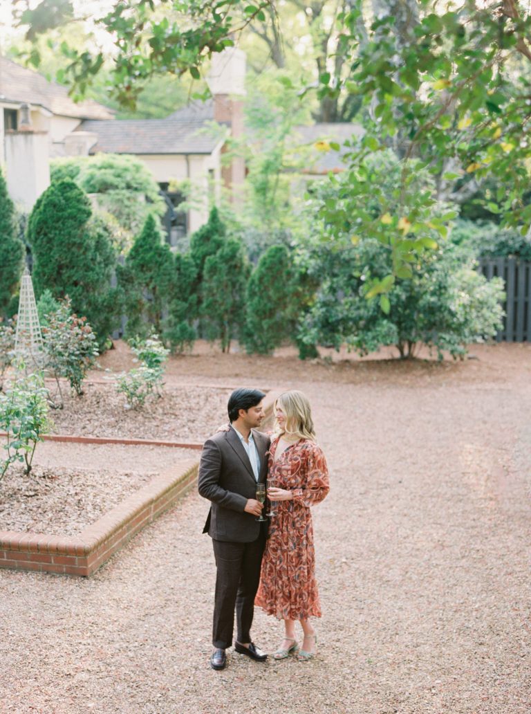 Duke Mansion Engagement Session in the Gardens